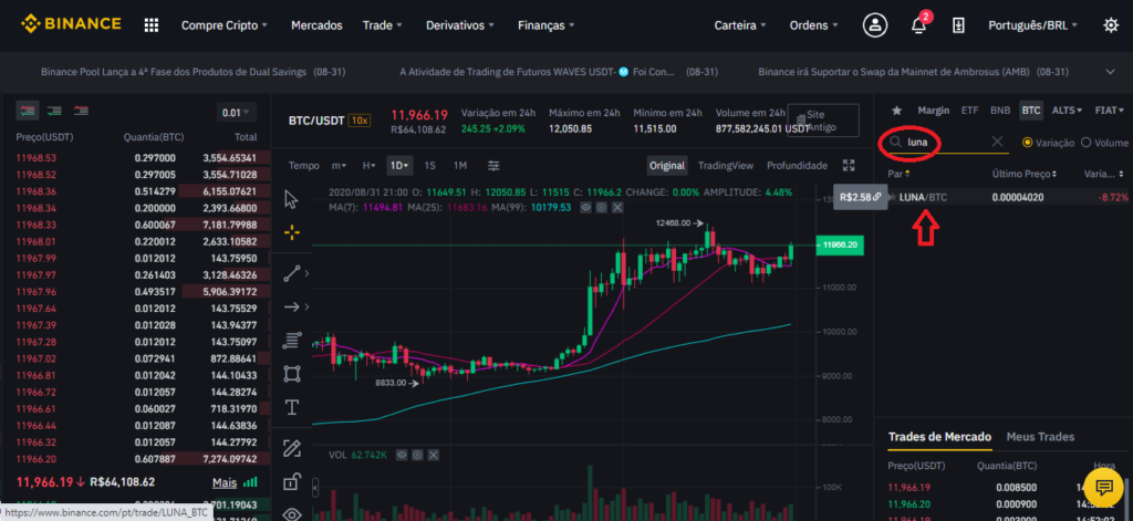 Como e onde comprar Terra Money (LUNA) no Brasil?
